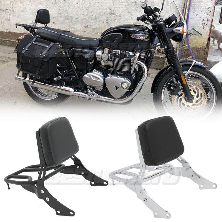Motorcycle Backrest Sissy Bar Luggage Rack For Triumph Bonneville T100 ...