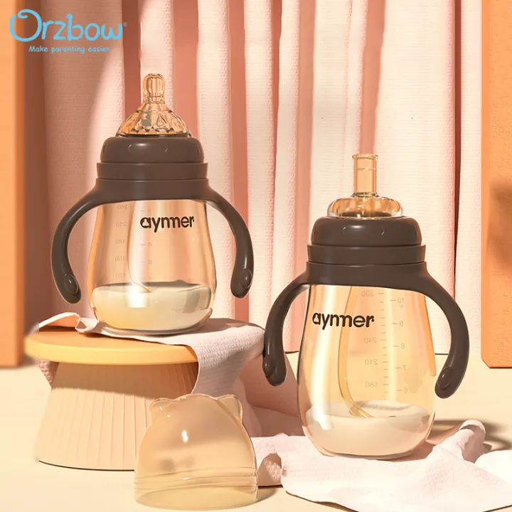 Orzbow 3-In-1หมีอเนกประสงค์ PP ขวดนมด้วยฟางลูกแรงโน้มถ่วง8ออนซ์10ออนซ์ ...