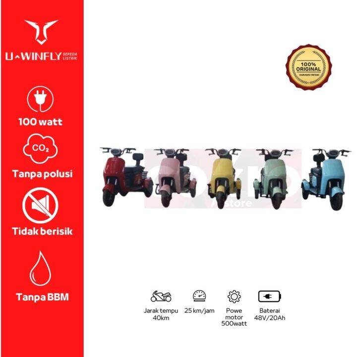 Uwinfly Sepeda Listrik Roda Tiga Kitty | Lazada Indonesia