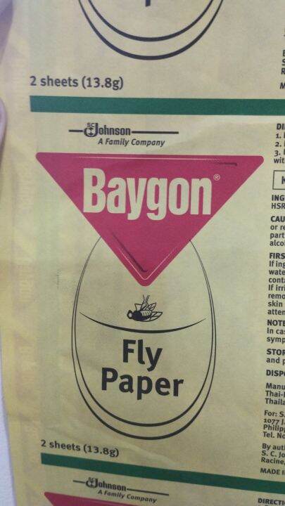 Baygon Fly Paper Sticky Paper Catcher Mice Trap Catch Flies Trap ...