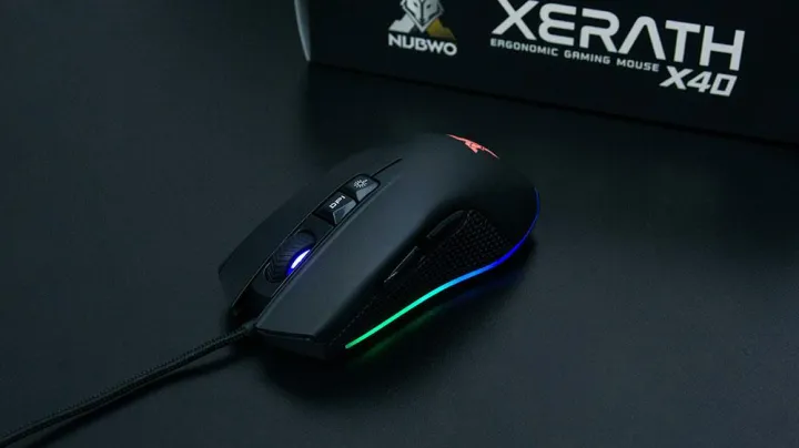 เม้าส์เกมส์มิ่ง OPTICAL MOUSE NUBWO-X XERATH X40 (Black) | Lazada.co.th