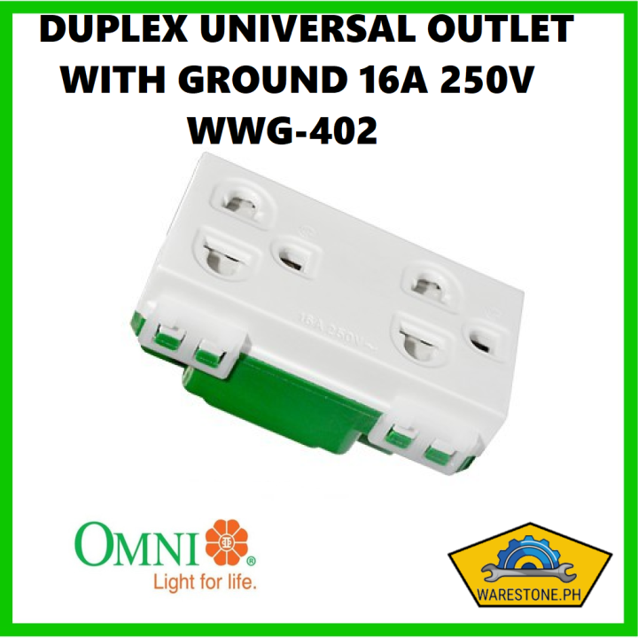 [ WARESTONE.PH ] WWG-402 OMNI WS WIDE SERIES DUPLEX UNIVERSAL OUTLET ...