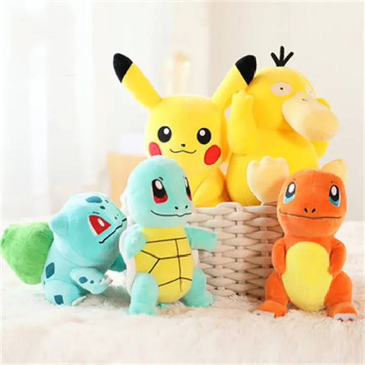 15-25CM Pokemon Pikachu Bulbasaur Charmander Squirtle Plush Stuff ...