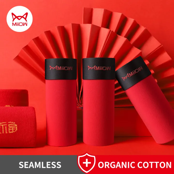 MiiOW [Stock] 2 ชิ้นนักมวย 2 คู่ถุงเท้าชุดผ้าฝ้ายชุดชั้นในชายนักมวยชาย ...