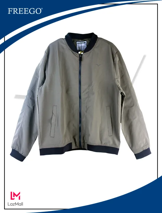 Freego Men's Micro Fiber Bomber Jacket with Pocket in Green | Lazada PH