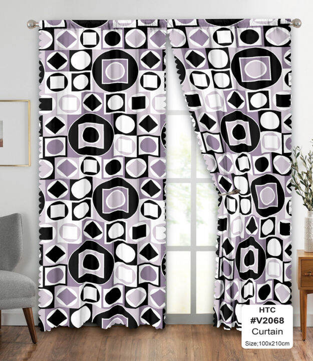 Ang mga kurtina ng geometric pattern ng COD ng mataas na kalidad na ...