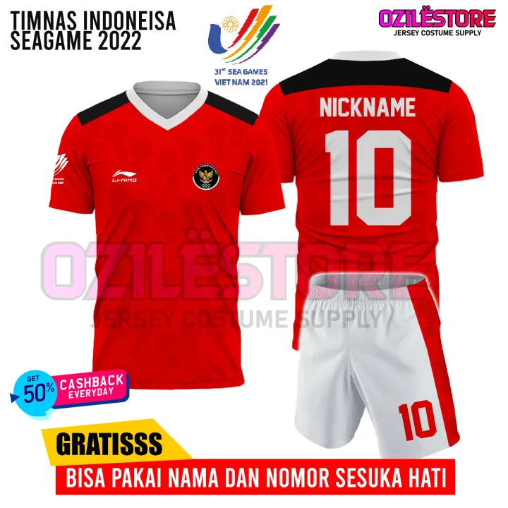 KAOS TIMNAS INDONESIA 2022 BISA PAKAI NAMA | Lazada Indonesia