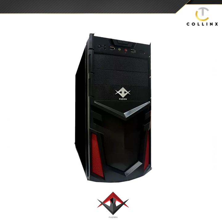 Fuzion Blaze Standard PC Case | Black ATX Desktop | For Gaming ...