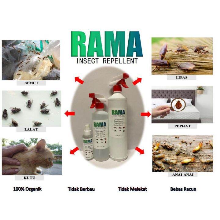 Racun Serangga Organik🐛 RAMA 🐛(500ml) 🐞 RAMA Insect Repellent 🐞(500ml)🐞 ...