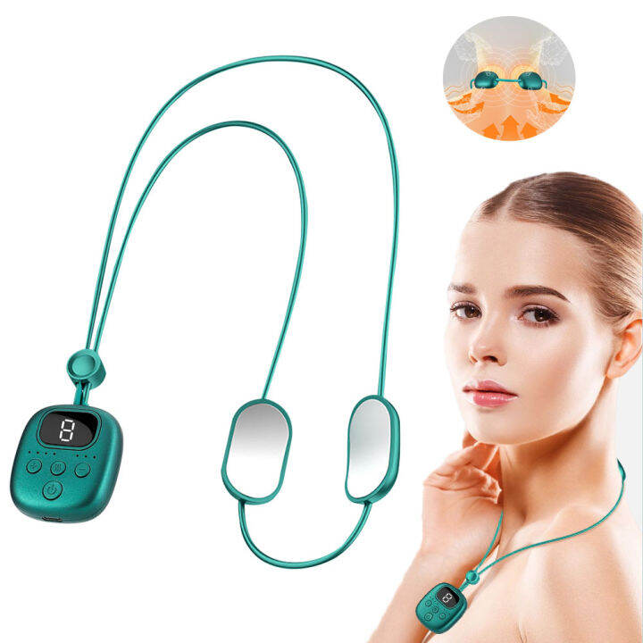 PASTSKY Mini Cervical Neck Massager with Heating 4 Modes 9 Levels ...