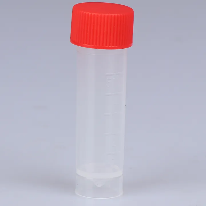 💖New Production💖 GUDE001 10Pcs 5ml Plastic Test Tubes Vial With Screw ...
