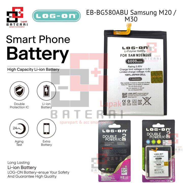 Log On - BG-580ABU Samsung M20 M205 / M30 M305 Double IC Protection ...