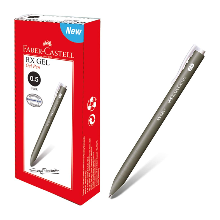 Faber-Castell RX Gel Pen Retractable Ergonomic Pen 0.5mm Black | Lazada