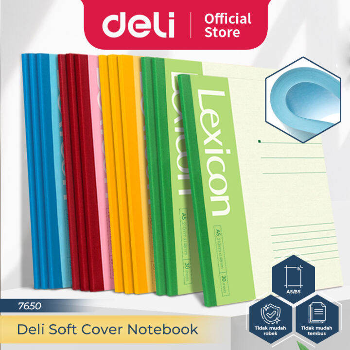 Deli Softcover Notebook / Buku Catatan Softcover Berkualitas A5 60 gsm ...