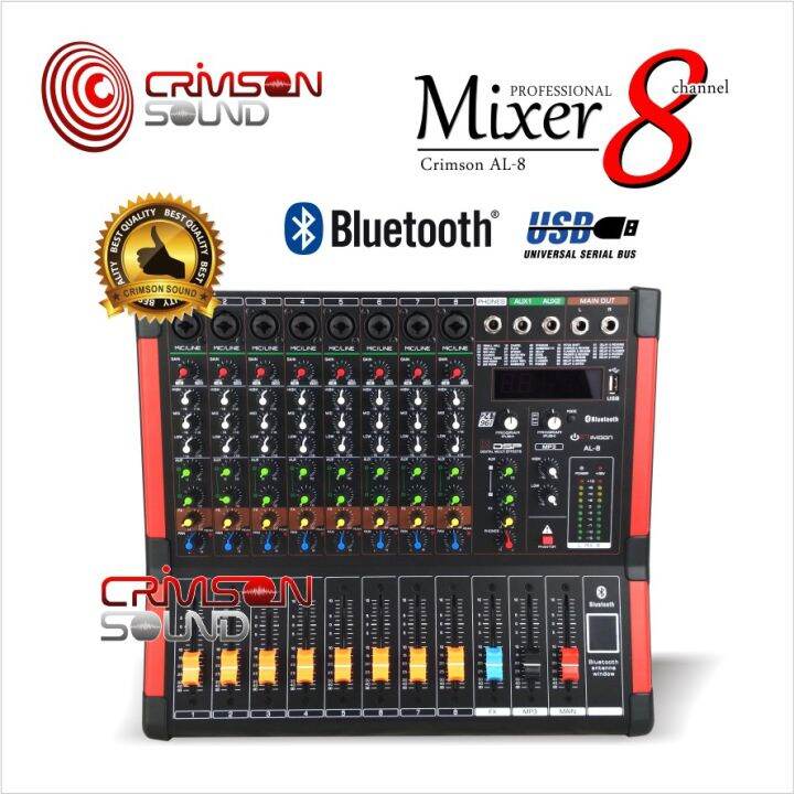 MIXER 8 Channel CRIMSON AL-8 BLUETOOTH USB 99 DSP | Lazada Indonesia