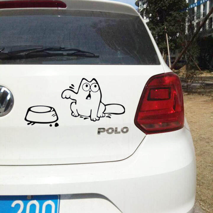 【cw】25cm*10cm Simon Cat Bumper Stickers Fuel Tank Simon's Cat Decal ...
