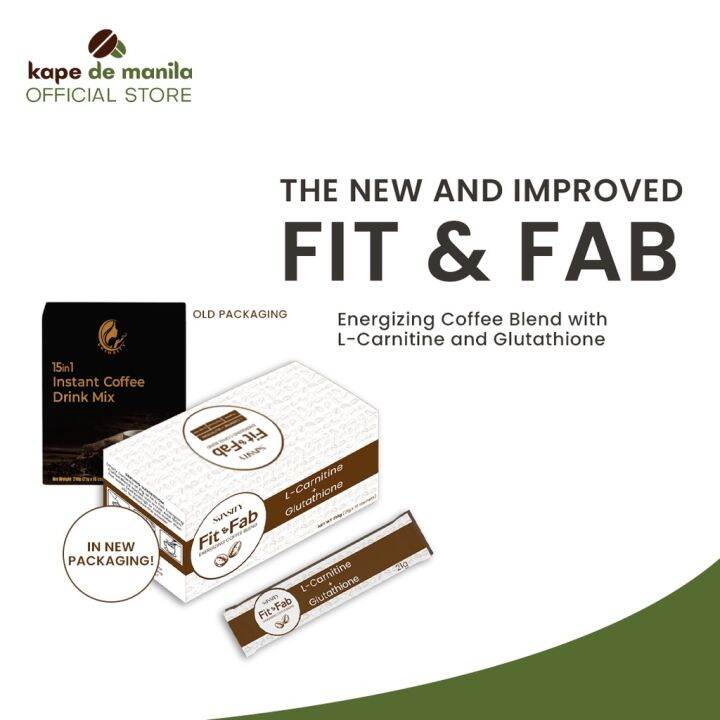 Kape De Manila Fit And Fab Energizing Coffee Blend 1box 10 Sachet ...