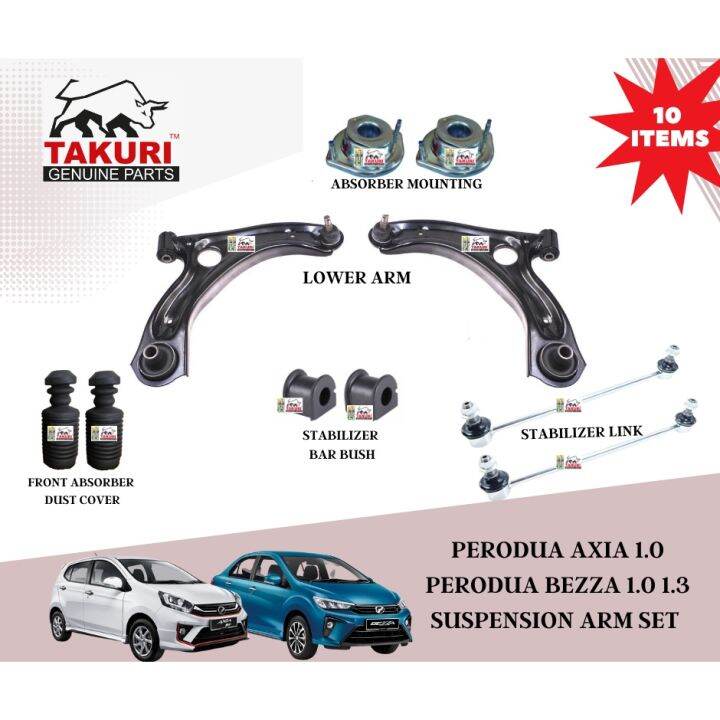TAKURI PERODUA BEZZA AXIA FRONT LOWER ARM STABILIZER LINK ABSORBER ...