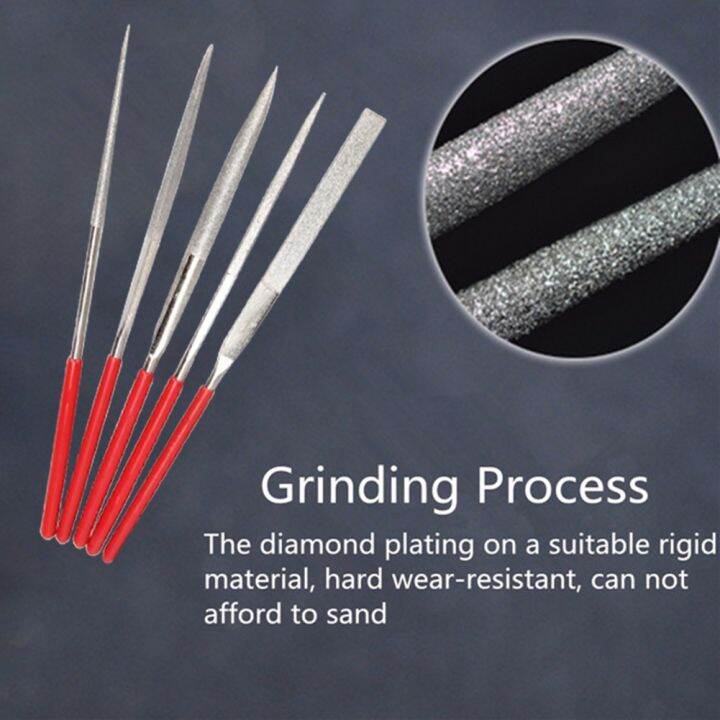 5pcs Diamond Carving Tool Polishing Metal Glass Stone Wood Craft Needle ...