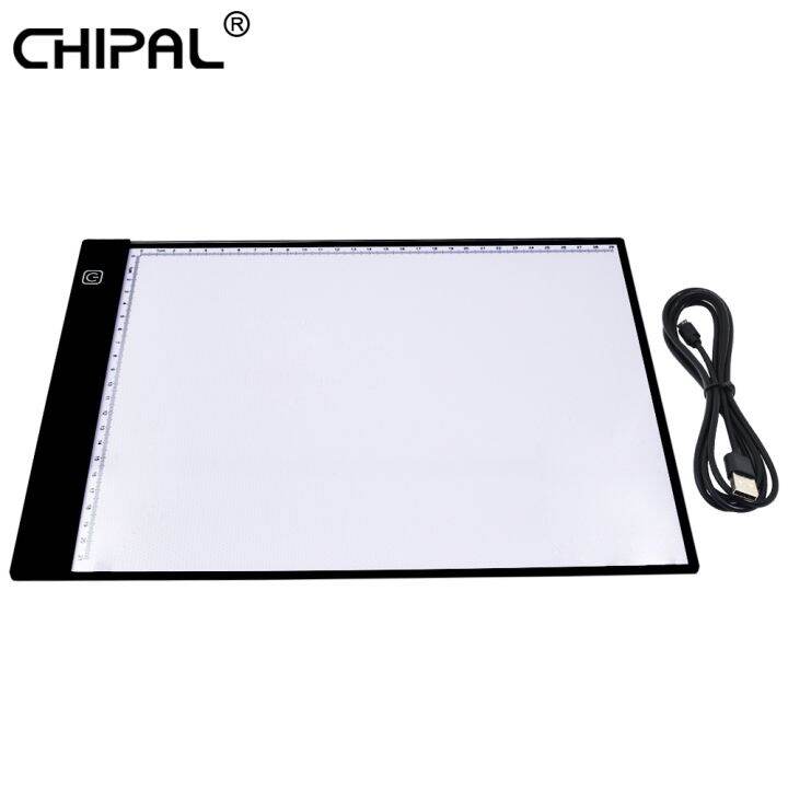 【HOT】 CHIPAL Scale A4 LED Light Box Digital Graphics Tablet Drawing Pad Art Copy Board ...