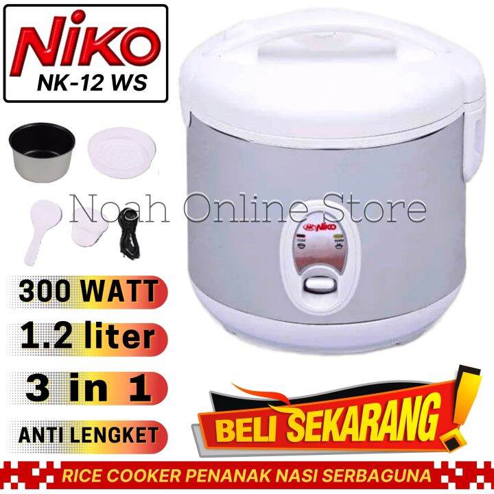 Penanak Nasi Magic Com Niko NK 12 WS Kapasitas 1 Setengah / 1,2 Liter ...