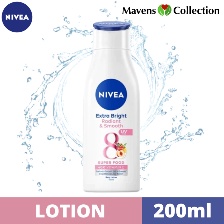 Nivea Extra Bright Radiant and Smooth with UV Filter 8 Super Food 40x ...