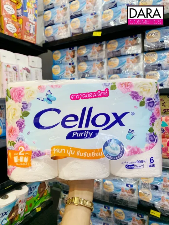 ️ถูกกว่าห้าง ️ Cellox เซลล็อกซ์ พิวริฟาย ดับเบิ้ลโรล กระดาษทิชชูแบบม้วน ...
