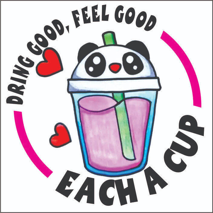 Stiker cartun boba /label LUCU Tempel Cup Segala Jenis Minuman 100pcs ...