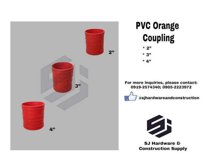 PVC ORANGE COUPLING 2" / 3" / 4" | Lazada PH