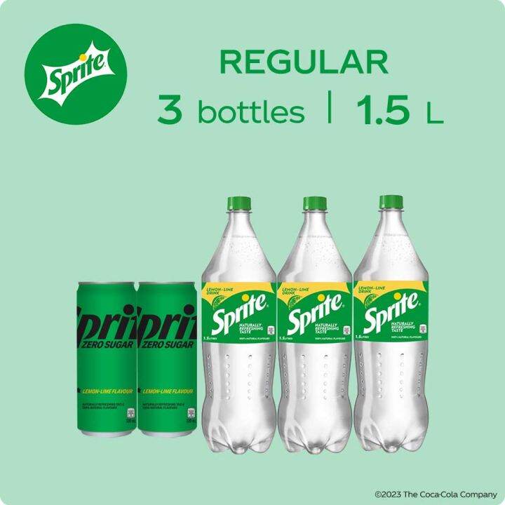 Buy 3 1.5L Sprite, Get 2 FREE Sprite Zero Cans | Lazada PH