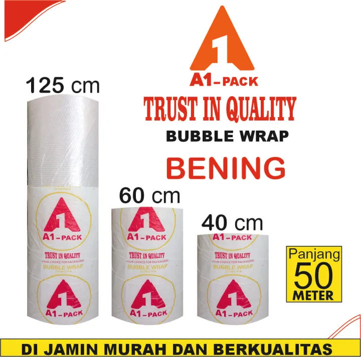 PLASTIK BUBBLE WRAP ROLL BENING PANJANG 50 METER X LEBAR 40CM / 60 CM A1 PACK | Lazada Indonesia