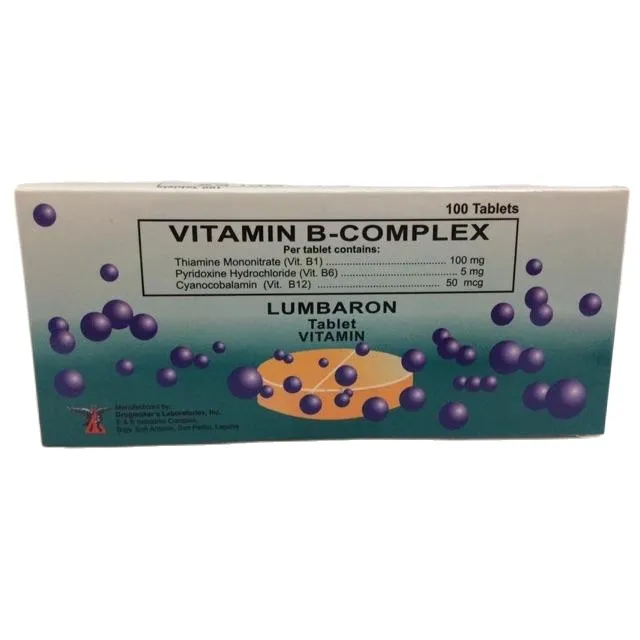 Vitamin B Complex (100mg/5mg/50mcg -LUMBARON) | Lazada PH