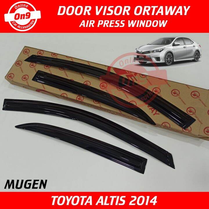 Toyota Altis 2014 2015 2016 2017 2018 Door Visor Ortaway Mugen Style ...