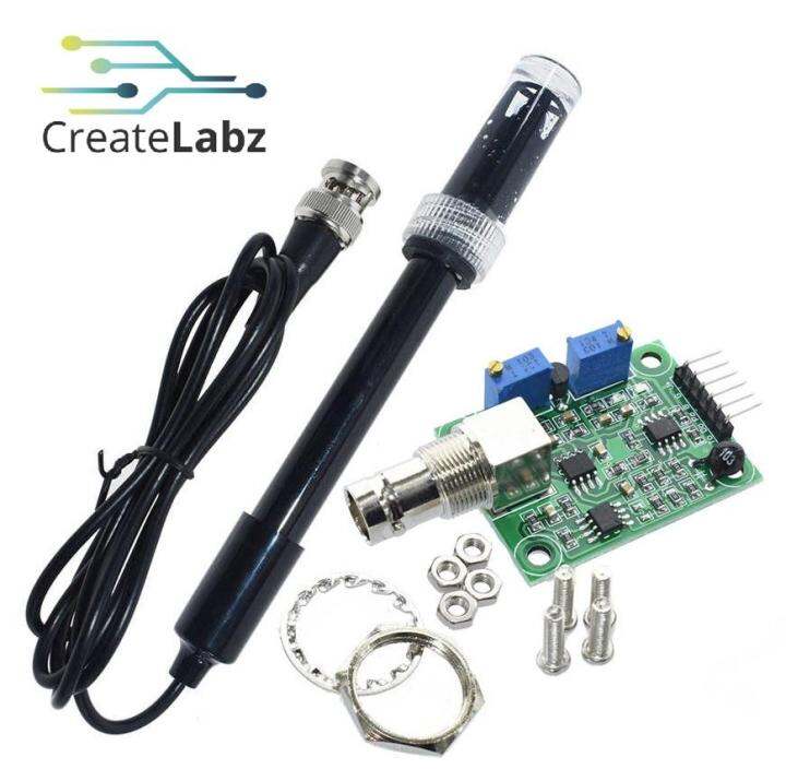 Liquid pH Sensor with BNC PH Electrode Probe For Arduino | Lazada PH