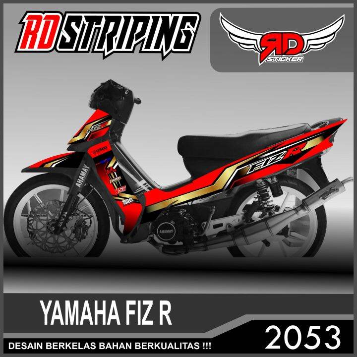 STRIPING STIKER MOTOR YAMAHA FIZ R LIS GARIS GRAFIS RACING SETIKER SEMI ...