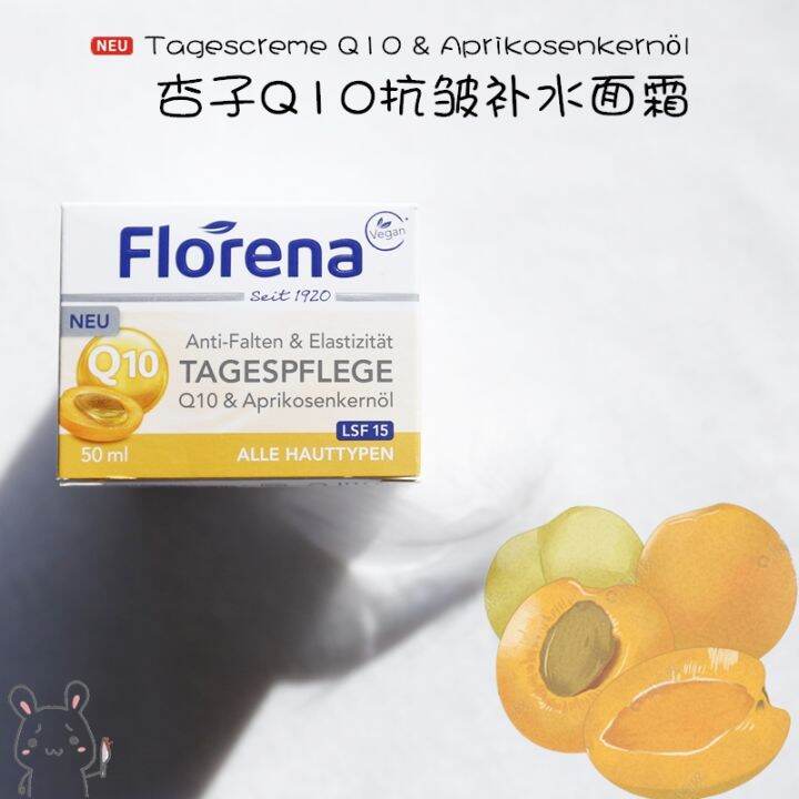German Florena hand cream with the same apricot Q10 anti-wrinkle ...