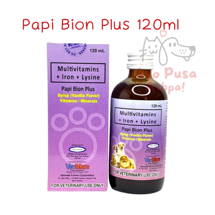 Iron Multivitamins Papi Bion Plus 120ml for Dogs and Cats | Lazada PH
