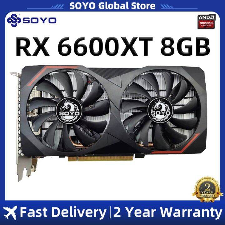 RX6600XT 8GB RX6600XT 8GB SOYO RX 6600 6600M Graphics Card 8GB GPU ...