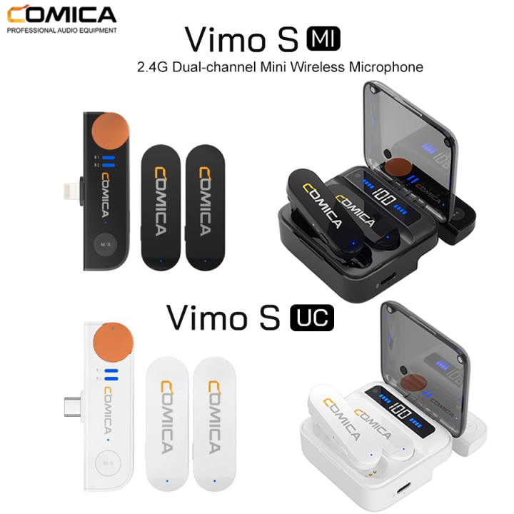 Comica Vimo S-MI 2.4G Dual-channel Mini Wireless Microphone ไร้สายแบบพกพาขนาดเล็กกระทัดรัด ...