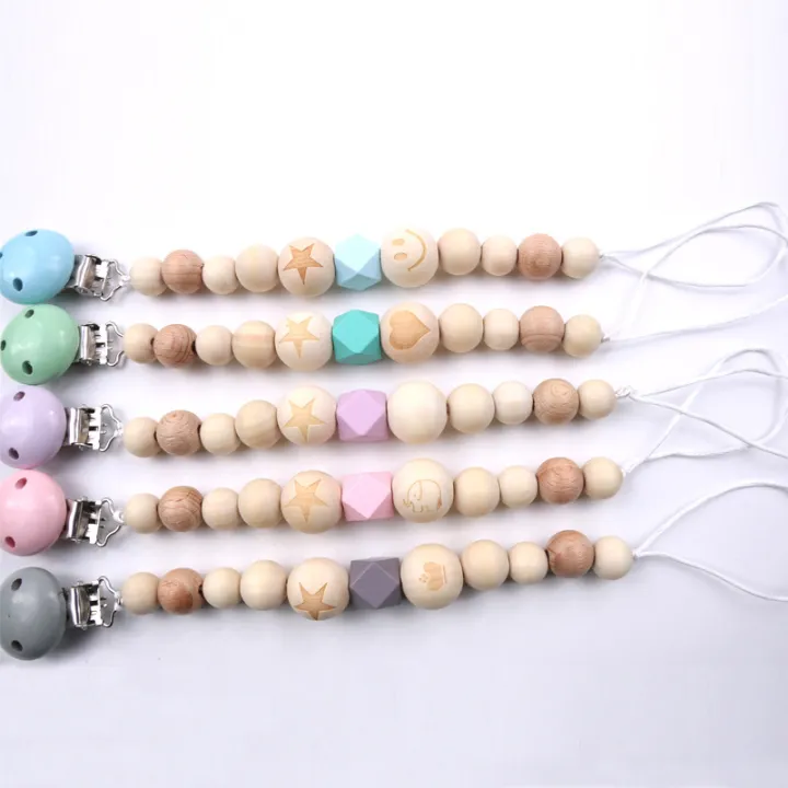 Mododo ซิลิโคน/ไม้ยางกัดฟัน Chain Muticolors เสริมจุกให้อาหาร Anti-Lost เด็กกล่องของขวัญ Chain ...