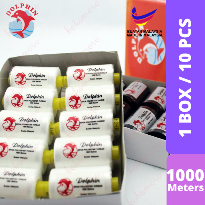 Dolphin Thread 1000 Meters 1 Box / Dolphin Benang Jahit 1 Kotak | Lazada