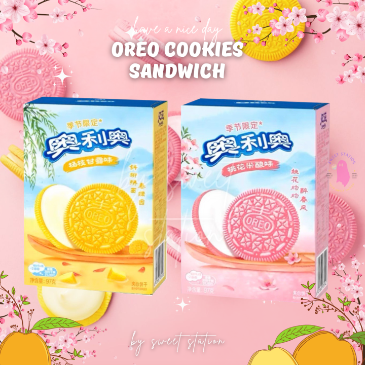 🌸พร้อมส่ง🥭 Oreo โอริโอ นำเข้าแท้100% Oreo sandwich cookie รสแปลกใหม่ ...