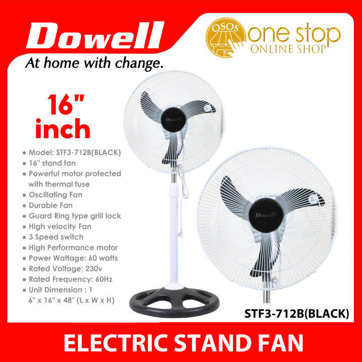 Dowell Original 16inches Electric Fan / Stand Fan STF3-712B STF3712B ...