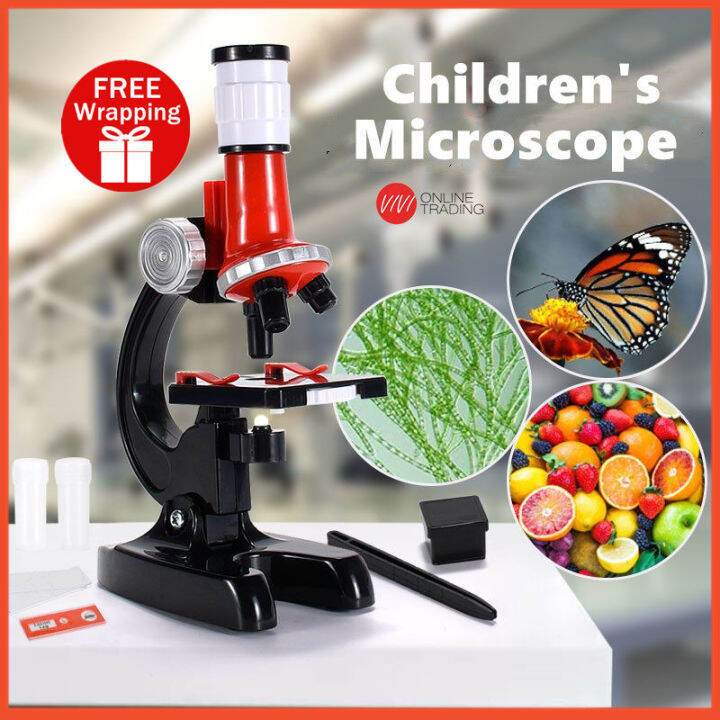 HD1200 Times Microscope Toy Set Simulation Biology Science Experiment ...