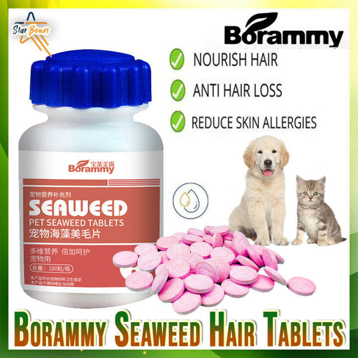 Borammy SEAWEED Beauty Hair Tablets Calcium Pet Supplements 180 tablets ...