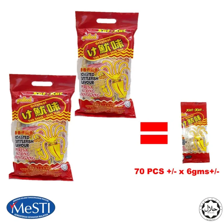 KAT KAT FISH SNACK - ROASTED CUTTLE FLAVOUR (210GM x 2) | Lazada