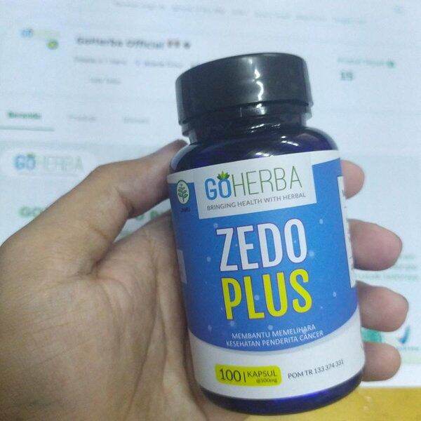 Zedo Plus Asli Original Obat Anti Kanker Dan Tumor Herbal Alami Goherba ZedoPlus (100 Kapsul ...