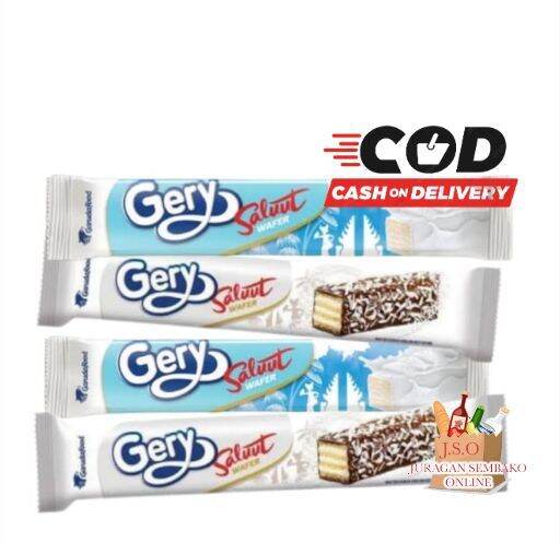 Gery Saluut Wafer Kelapa 21gr Semua Varian Rasa Coklat Tabur Kelapa ...