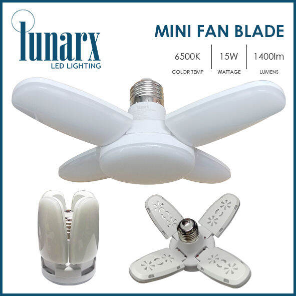 Lunarx 15W Mini Fan Blade | LED Mini 4+1 Leaves Lamp MINI Foldable Fan ...