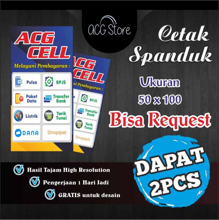 ACG / Cetak Spanduk dan banner / Poster Jual Pulsa / Konter Cell / BISA ...